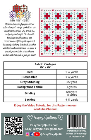 Angels Wear Scrubs Quilt Pattern – Easy Piecy Quilts