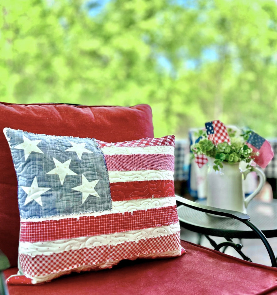 Betsy Quilted Flag Pillow Pattern – Easy Piecy Quilts