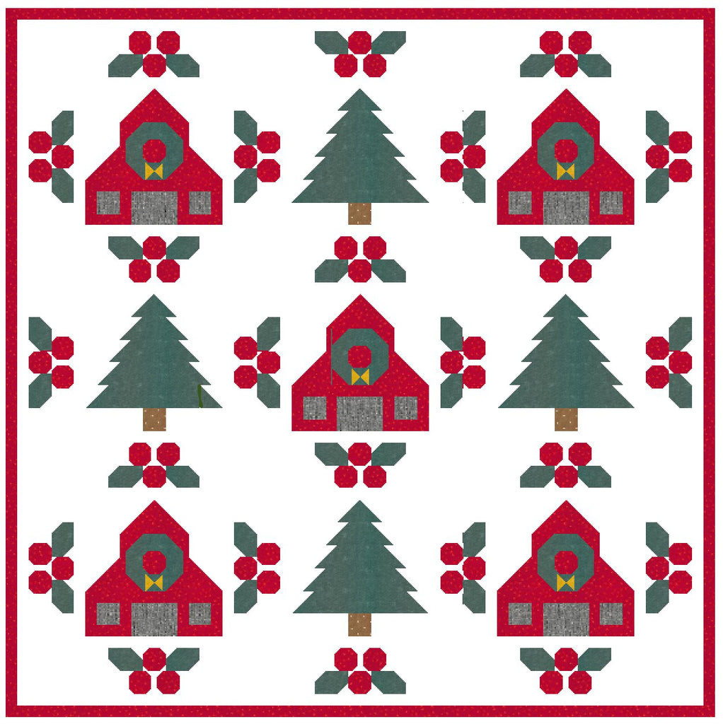 Christmas on the Farm Quilt Pattern – Easy Piecy Quilts