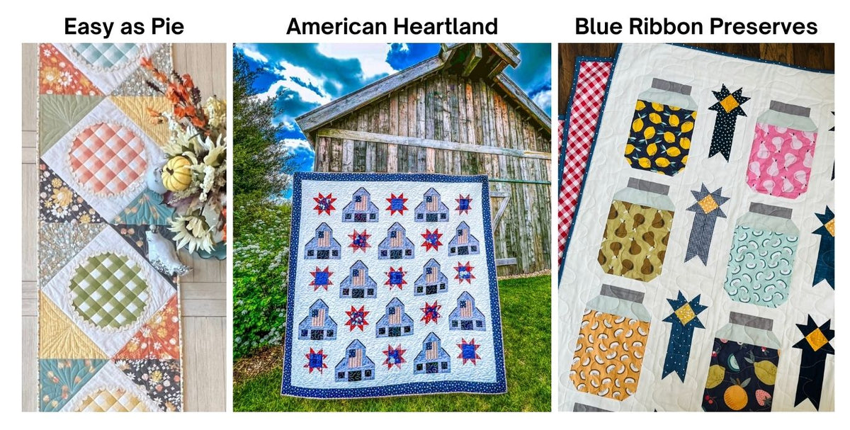 Farmhouse Quilt Pattern Set - 3 Patterns Included – Easy Piecy Quilts