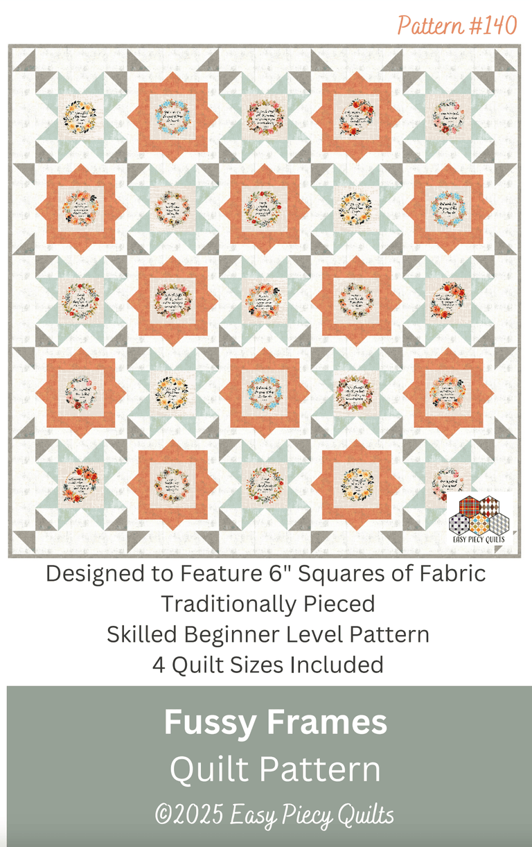 Fussy Frames Quilt Pattern - PDF and Paper Version Available – Easy ...
