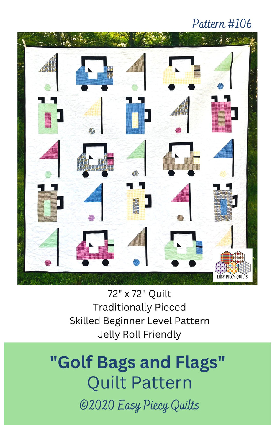 Golf Bags and Flags Quilt Pattern – Easy Piecy Quilts