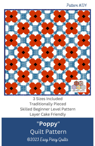 Poppy Quilt Pattern – Easy Piecy Quilts
