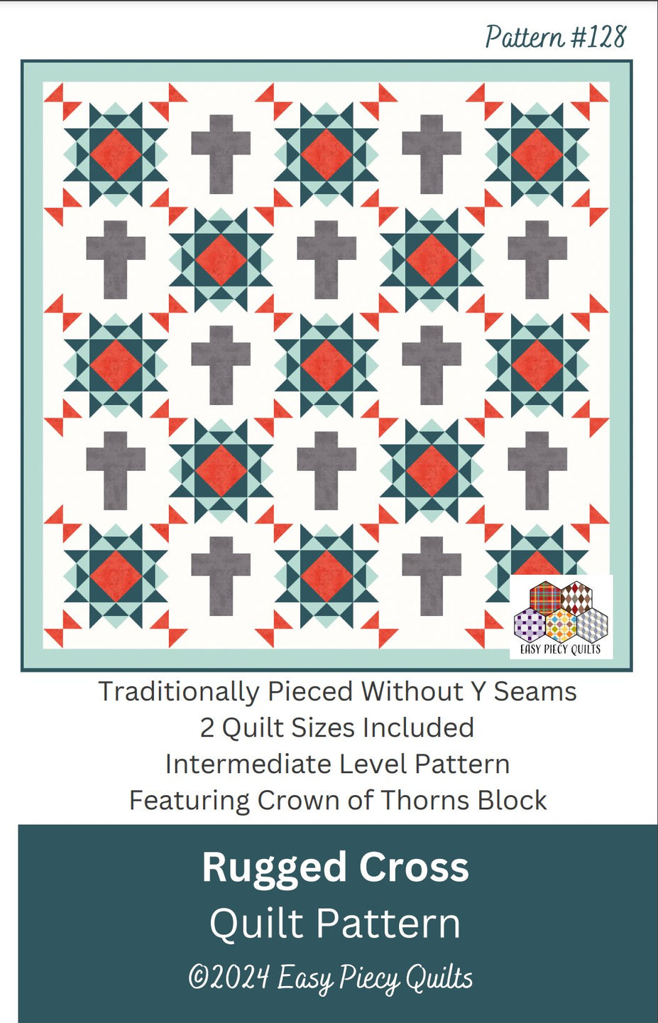 Rugged Cross Quilt Pattern – Easy Piecy Quilts