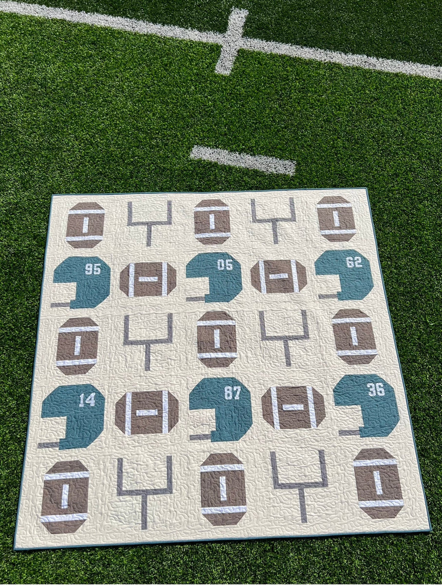 Team Football Quilt Pattern – Easy Piecy Quilts
